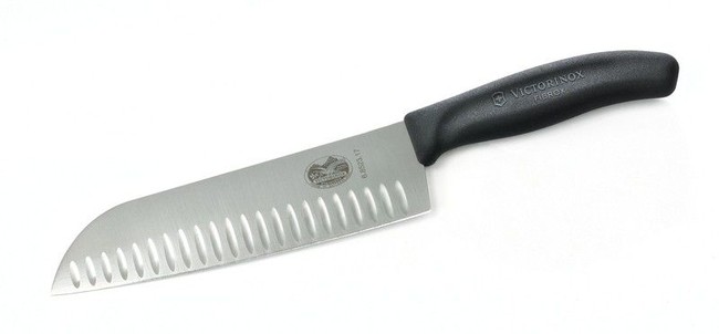 Compare Prices | Victorinox - Santoku Knife Fluted 17cm - Black