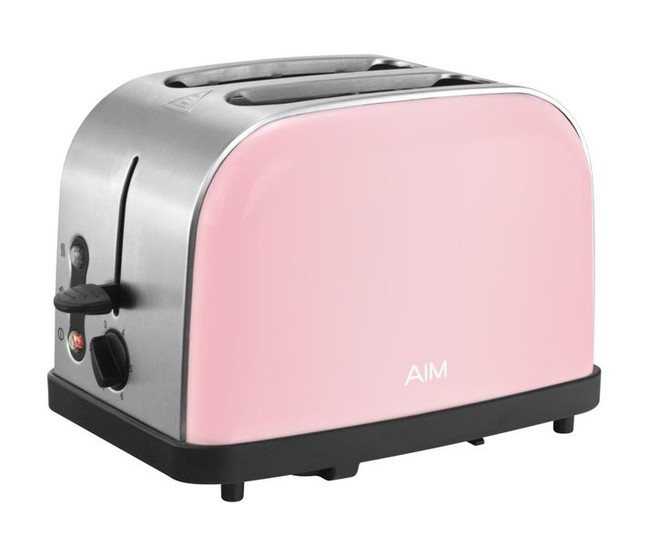 Compare Prices | AIM 2 Slice Toaster - Pink