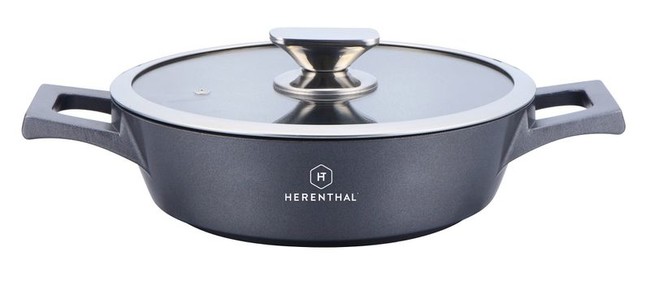 home | Herenthal 24 cm Greblon C3+ Non-Stick Coating Low Casserole ...