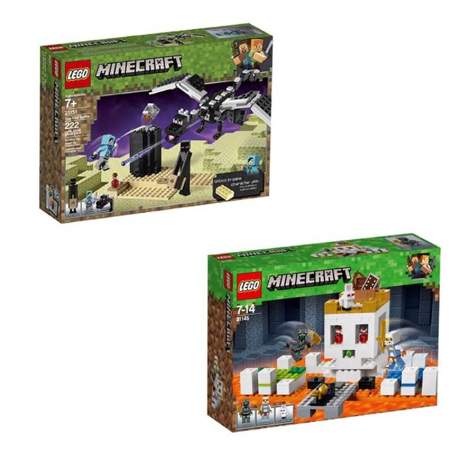 Compare Prices | LEGO MINECRAFT End Battle & Skull Arena Bundle | 21145 ...