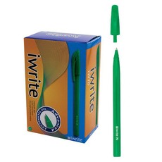 Compare Prices | iWrite Ballpoint Pens Box of 50 - Green
